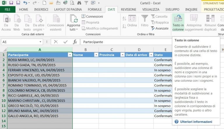 #Excel - 4 sistemi per suddividere le celle in Excel