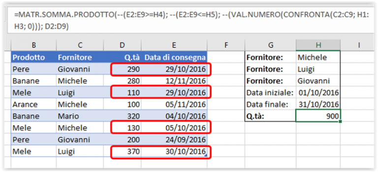 #Excel - Come usare SOMMA.PIÙ.SE e SOMMA.SE con criteri multipli