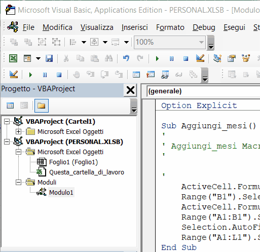 ESERCITAZIONE - Introduzione al Visual Basic Editor (VBE) - Excel Academy