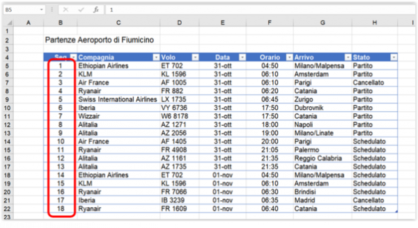 Come numerare in sequenza un elenco filtrato - Excel Academy